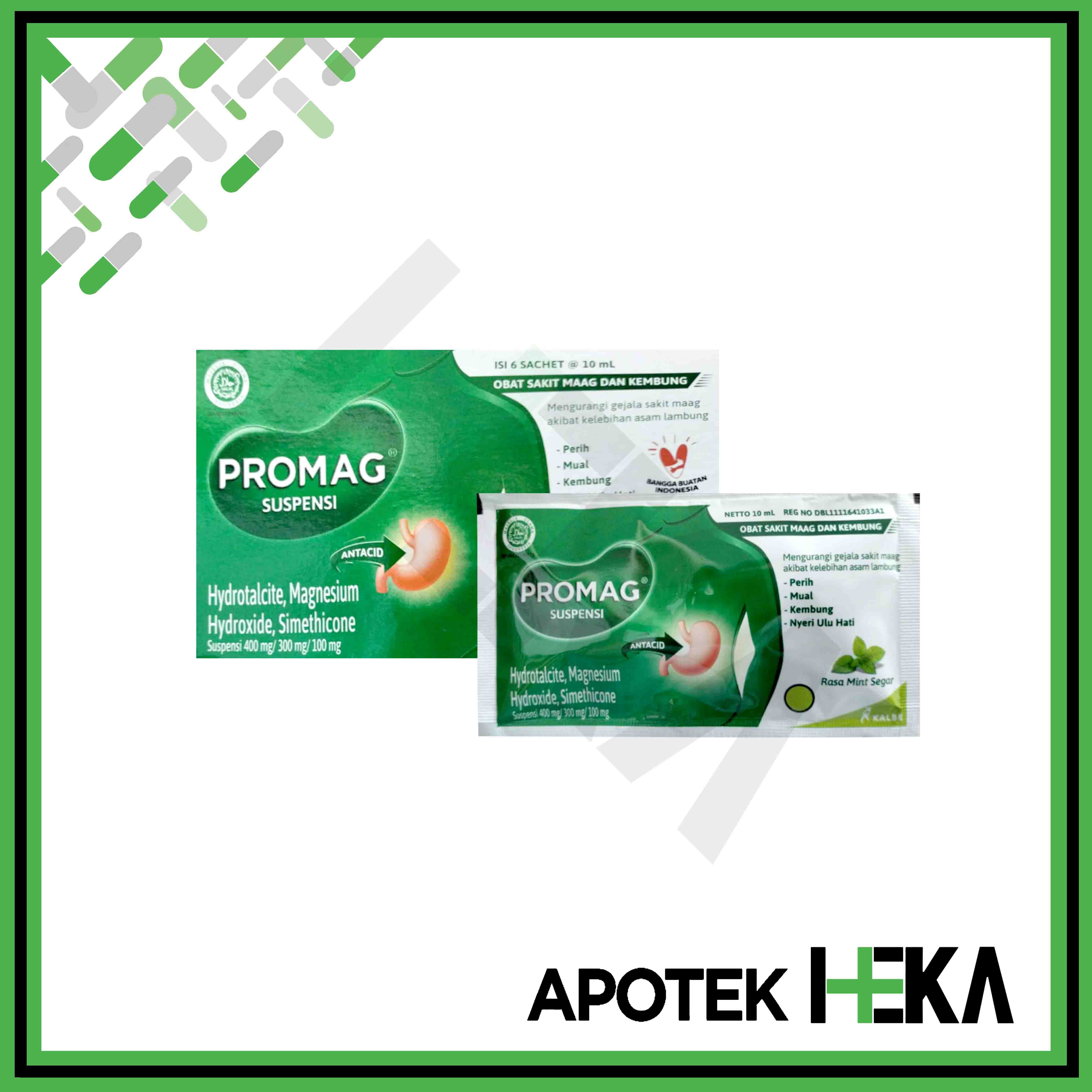 Promag Suspensi Cair Sachet 10 ml Box isi 6 Sachet | Lazada Indonesia