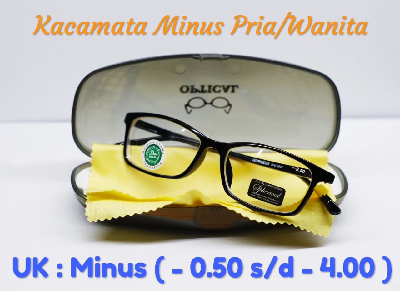 Kacamata Minus Pria Wanita-Kacamata Minus Model Kotak-Kacamata Rabun ...