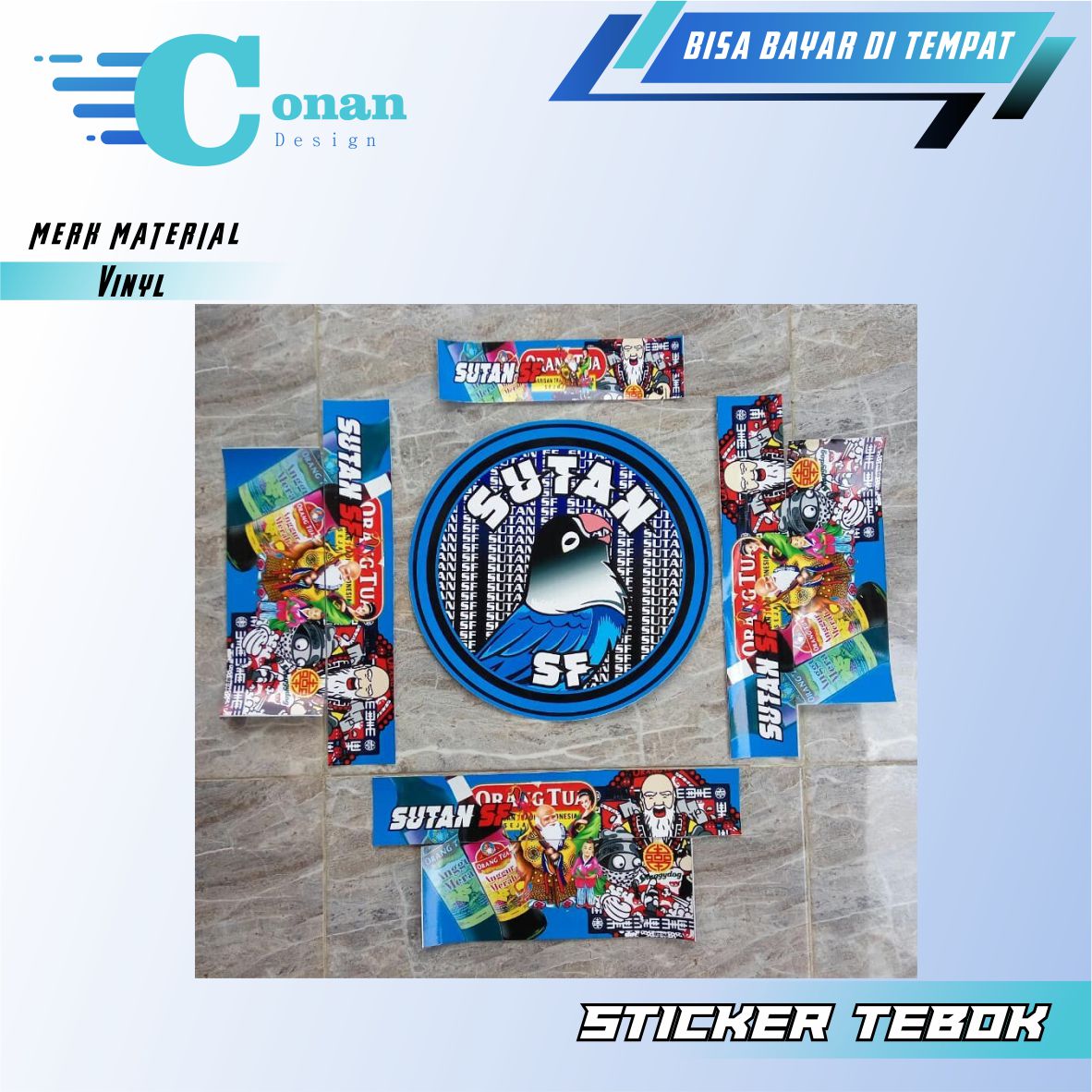 Conan Sticker - Stiker Decal Tebok Kandang Love Bird Sutan – Conan ...