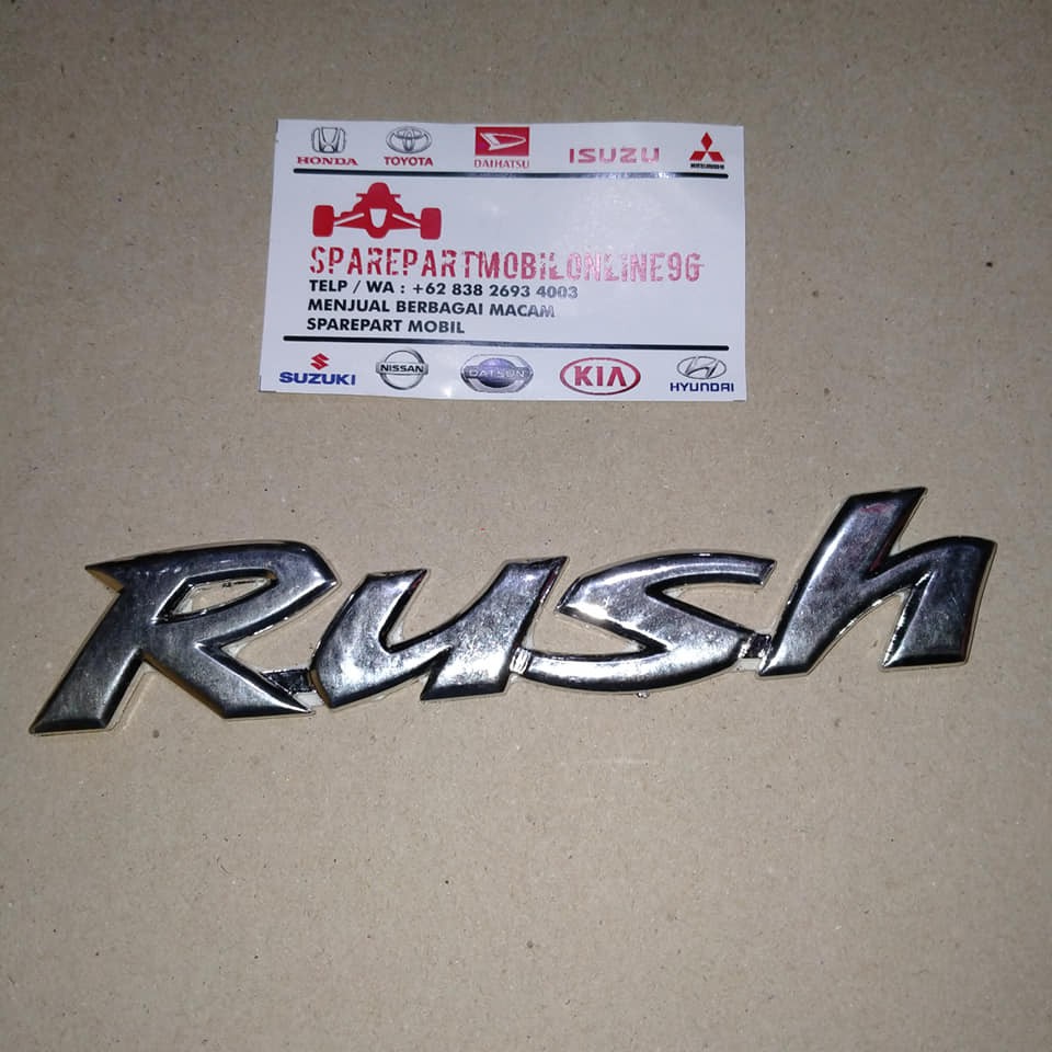 Emblem Logo Tulisan Belakang RUSH Toyota Rush OEM MURAH | Lazada Indonesia