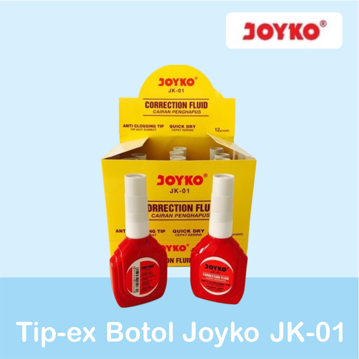 Tip-ex Botol Joyko JK-01 Correction Fluid Tip Ex Cair Joyko Pastel ...