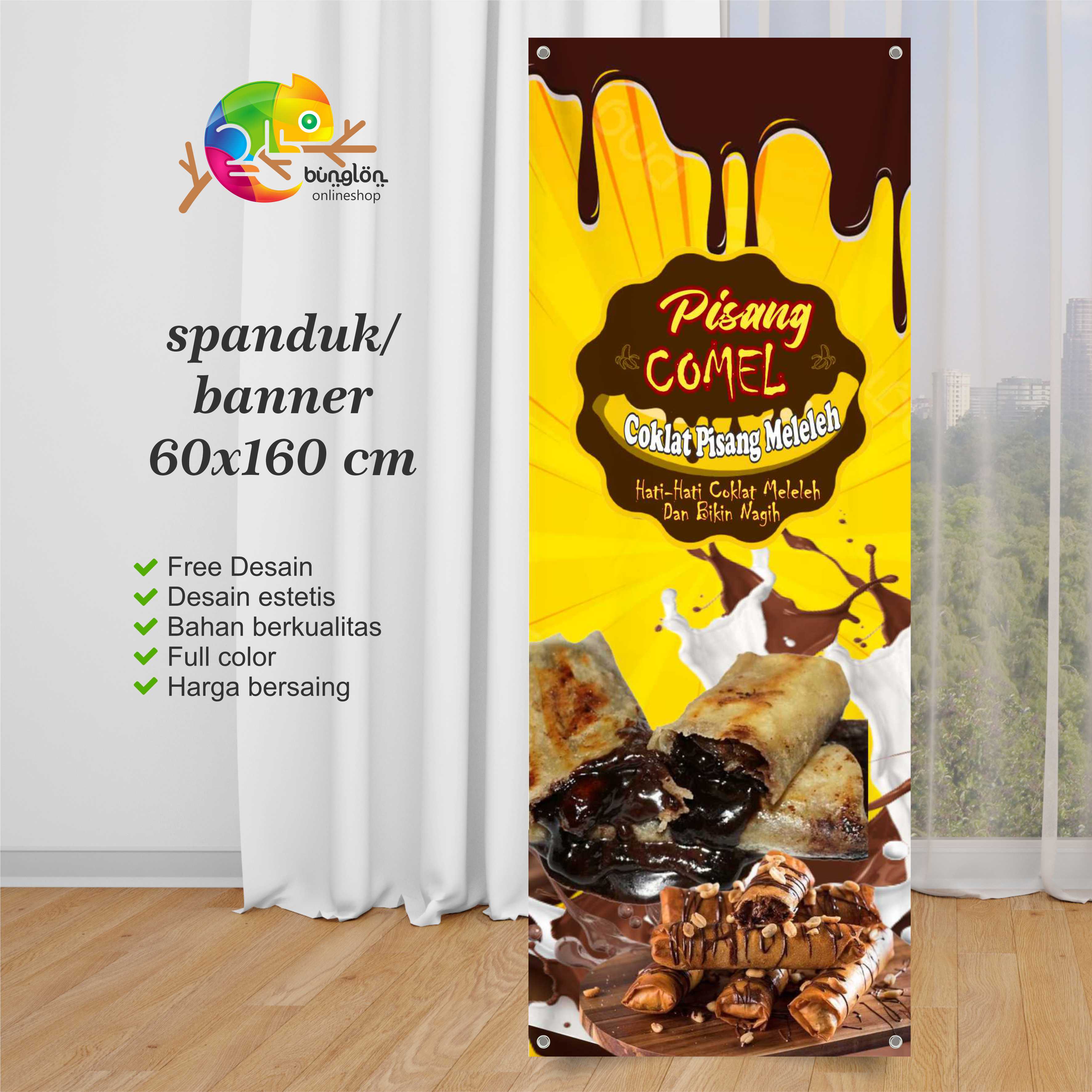 Spanduk 60x160 Banner Pisang Lumer Custom Desain | Lazada Indonesia