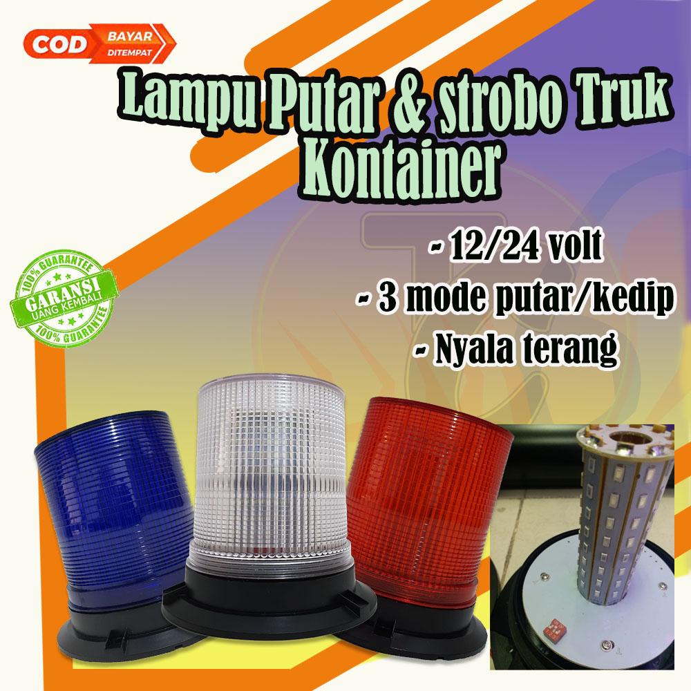 Lampu rotary LED 3 mode rotator putar truk menara kontainer alat berat ...