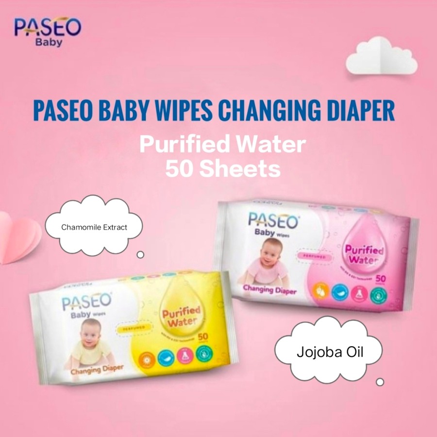 Paseo Baby Wipes Changing Diaper/ Tissue Bayi 50 Sheets | Lazada Indonesia
