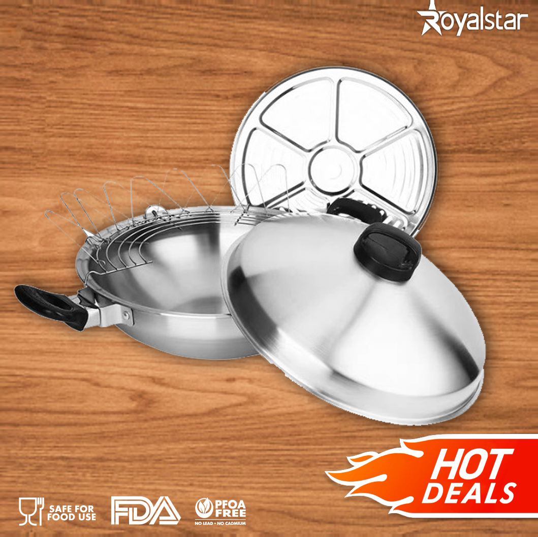 Royalstar Panci Steamer & Deep Fryer 2 in 1 Stainless Steel 304 ...