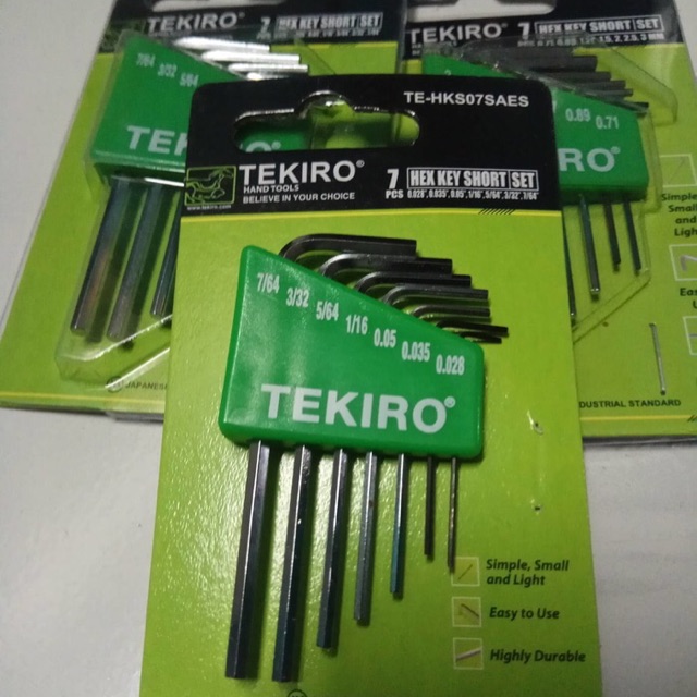 TEKIRO KUNCI L SET INCHI 7 PCS MINI - HEX KEY TEKIRO MINI 7 PCS INCI ...