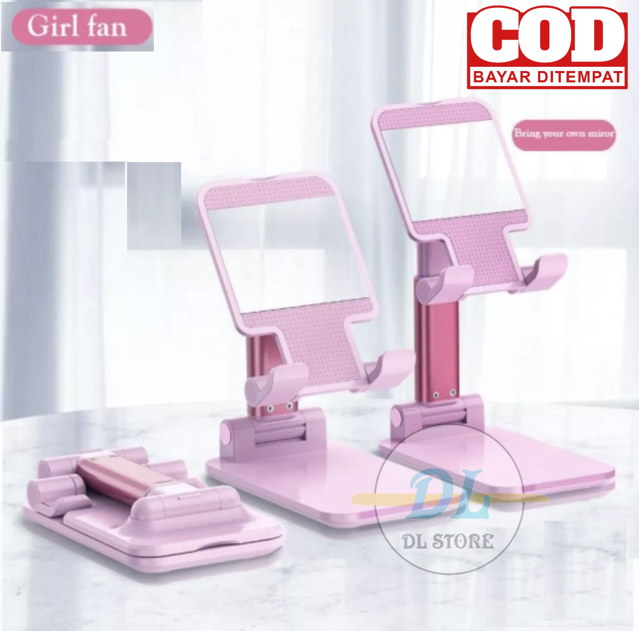 Standing Hp Meja Folding Dekstop Phone Stand HD-23/ Phone Holder Stand ...