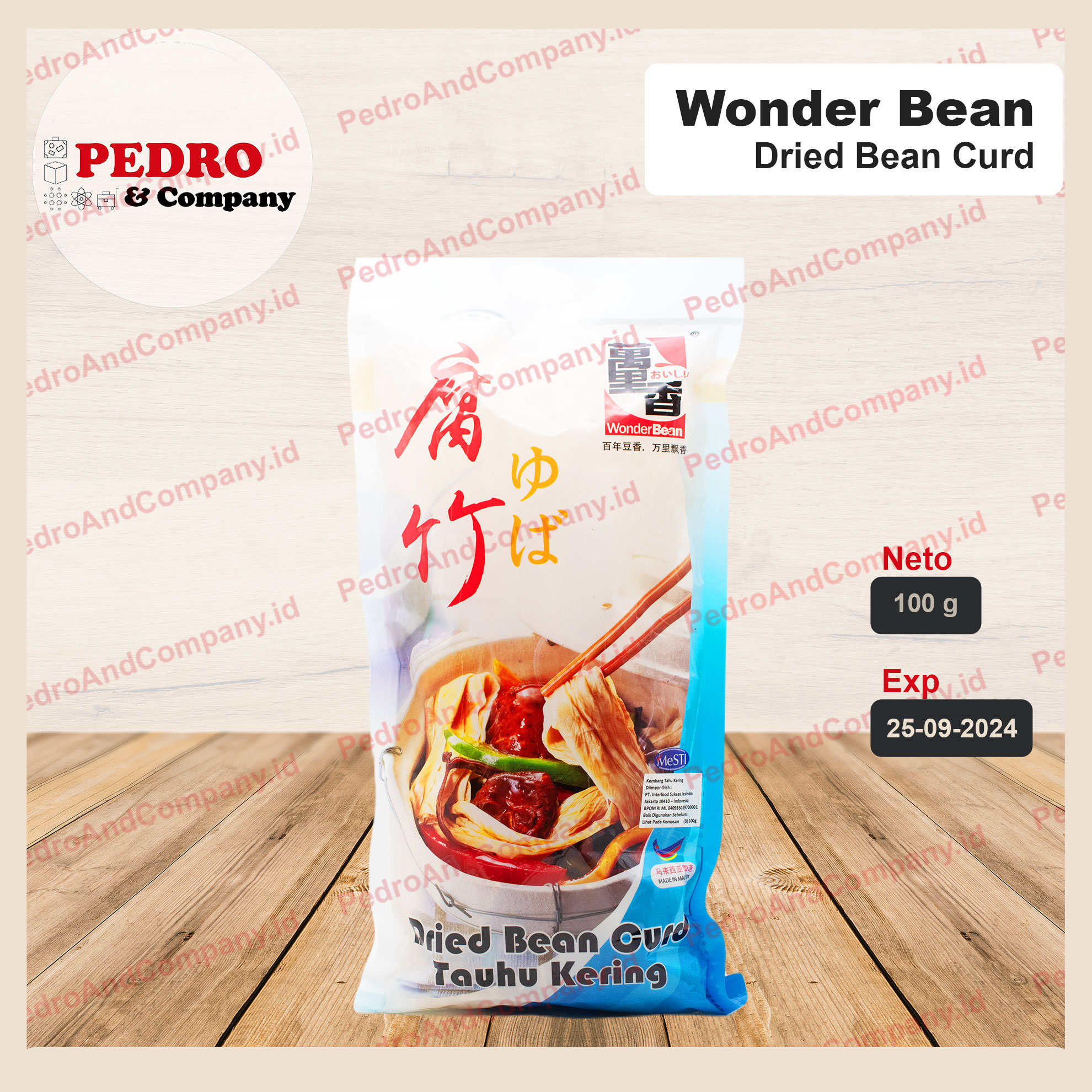 WonderBean Dried Bean Curd Tauhu Kering 100 gram kembang tahu tofu ...