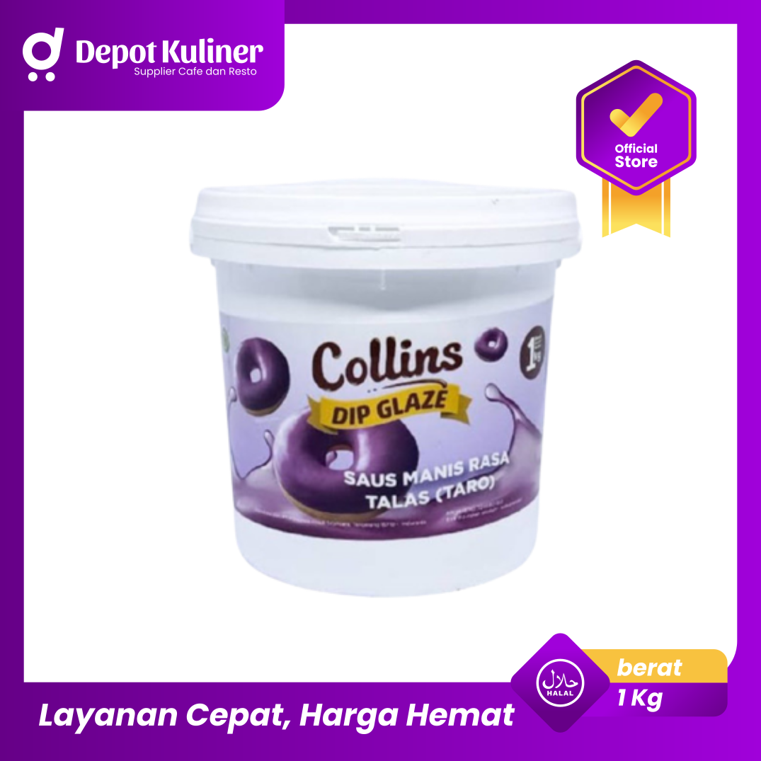 Collins Dip Glaze Taro 1 KG - Collin Saus Manis Rasa Talas | Lazada ...