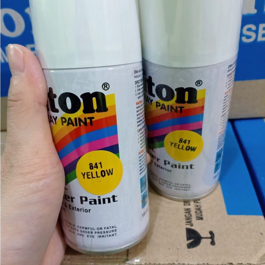 DITON Spray Paint Acrylic Lacquer Paint Pilox Cat Semprot - 841 Yellow ...