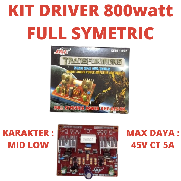 KIT DRIVER POWER 800W FULL SIMETRIC 35V 5 AMPERE AMP A VOLT SIMETRIS ...
