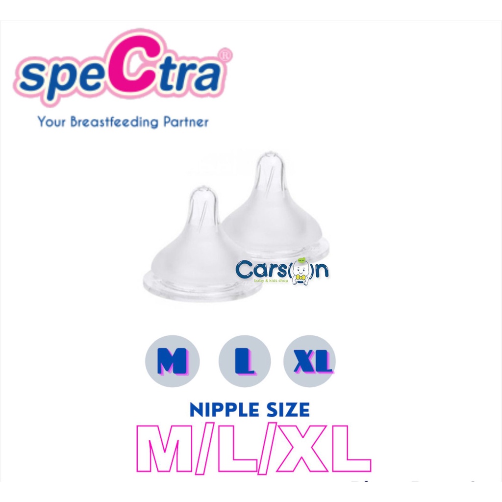 Spectra Silicone Nipple Wide Neck Isi 1pc M L XL / Dot Spectra Wide ...