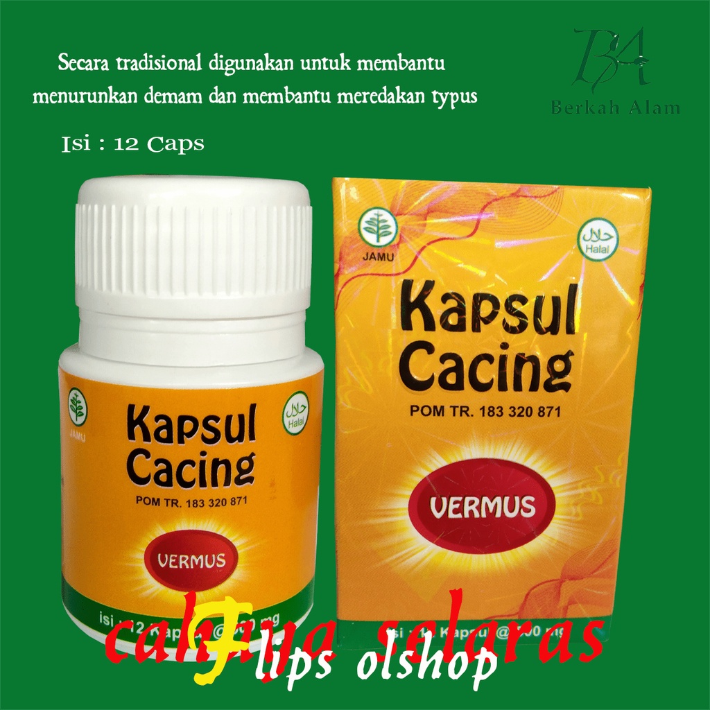 KAPSUL CACING VERMUS ISI 12 | KAPSUL PENURUN DEMAM | OBAT TIPES ...