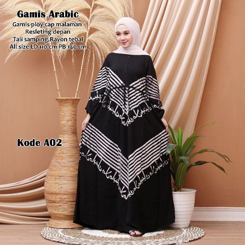 GAMIS AKSARA JAWA GAMIS ARABIC GAMIS PLOY BAHAN RAYON CAP MALAMAN GAMIS ...