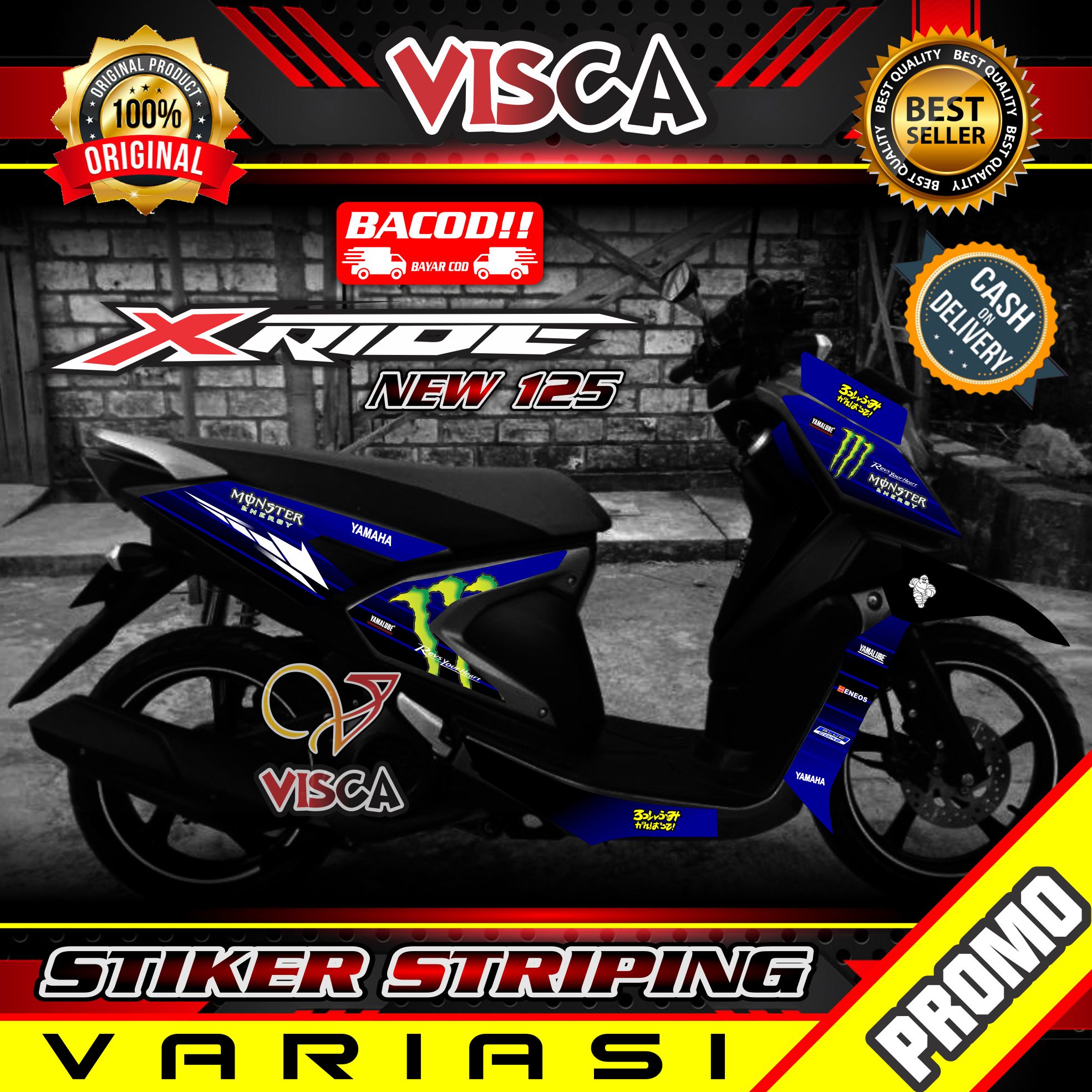Stiker Striping X Ride 125 Variasi Monster | Lazada Indonesia