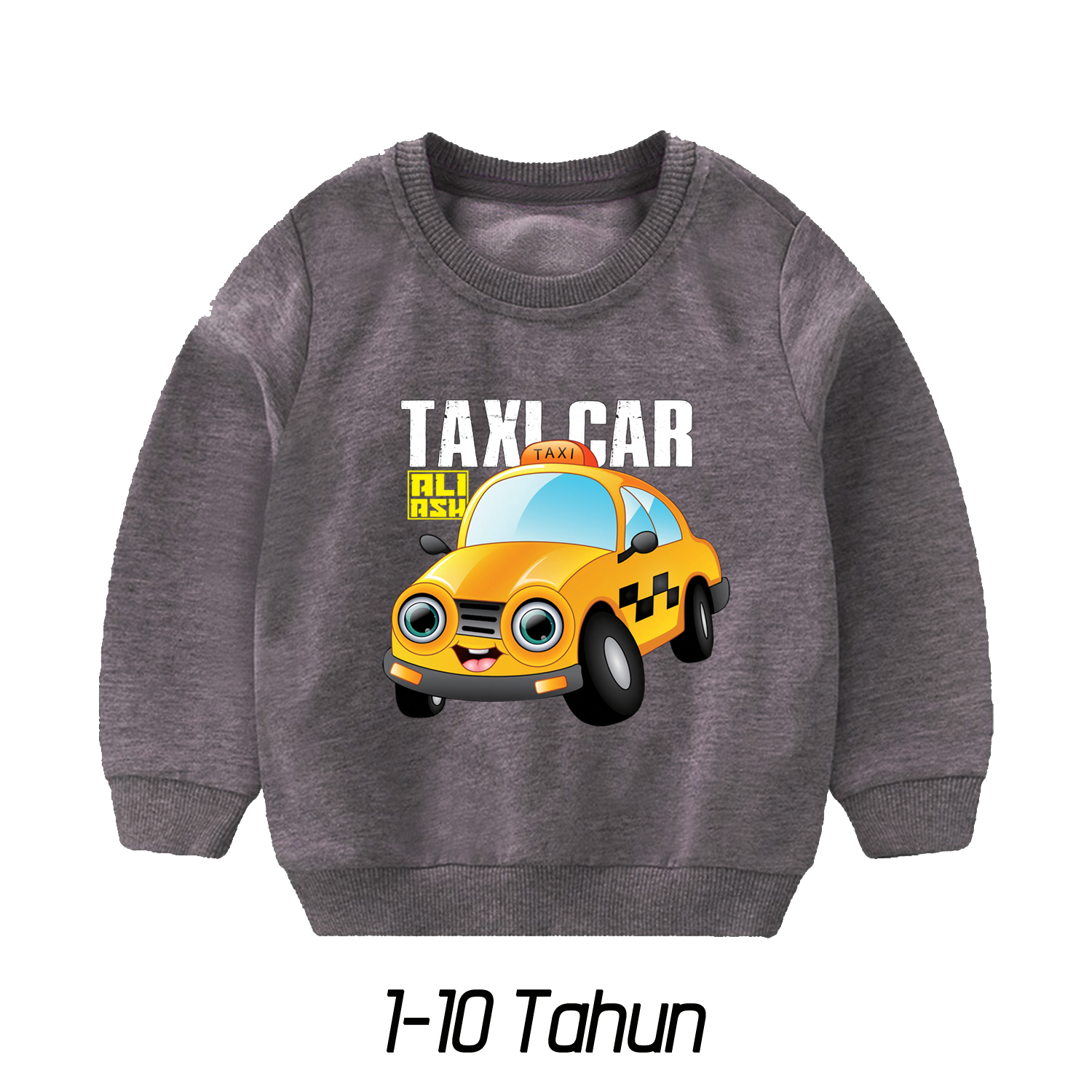 Sweater Anak Baju Anak Taxi Car Mobil Taxi Katun Fleece 1-10 Tahun Ali ...