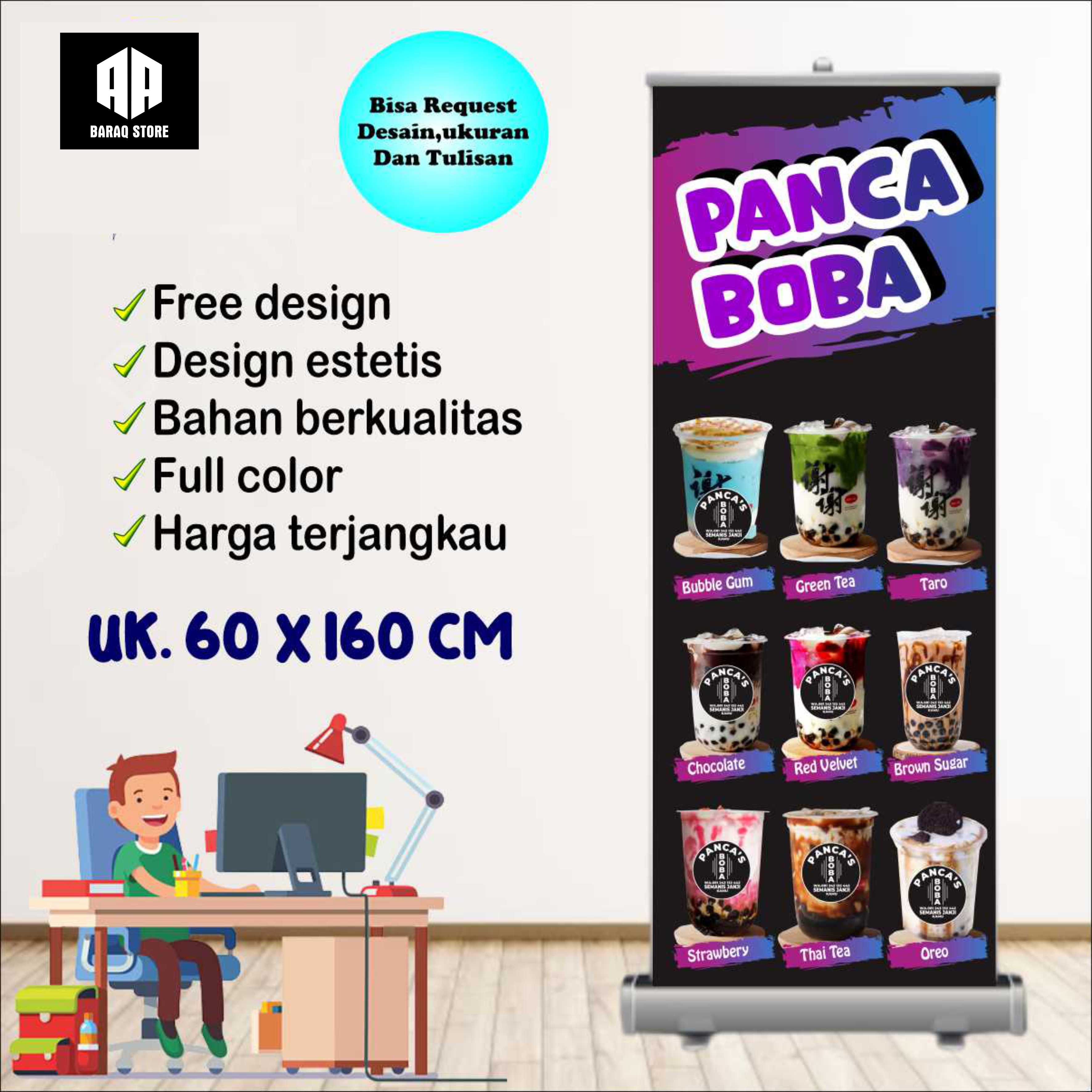 Cetak Banner Cetak Spanduk BOBA UKURAN 60X160 BISA REQUEST | Lazada ...