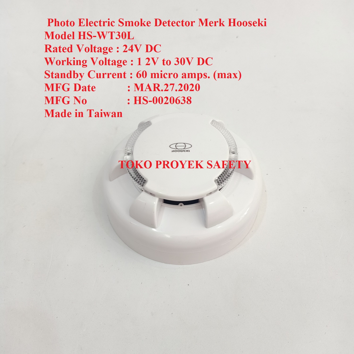 Smoke Detector Photoelectric Hooseki HS WT30L Photoelectric Smoke Smoke Detector Photoelectric Hooseki HS WT30L Photoelectric Smoke