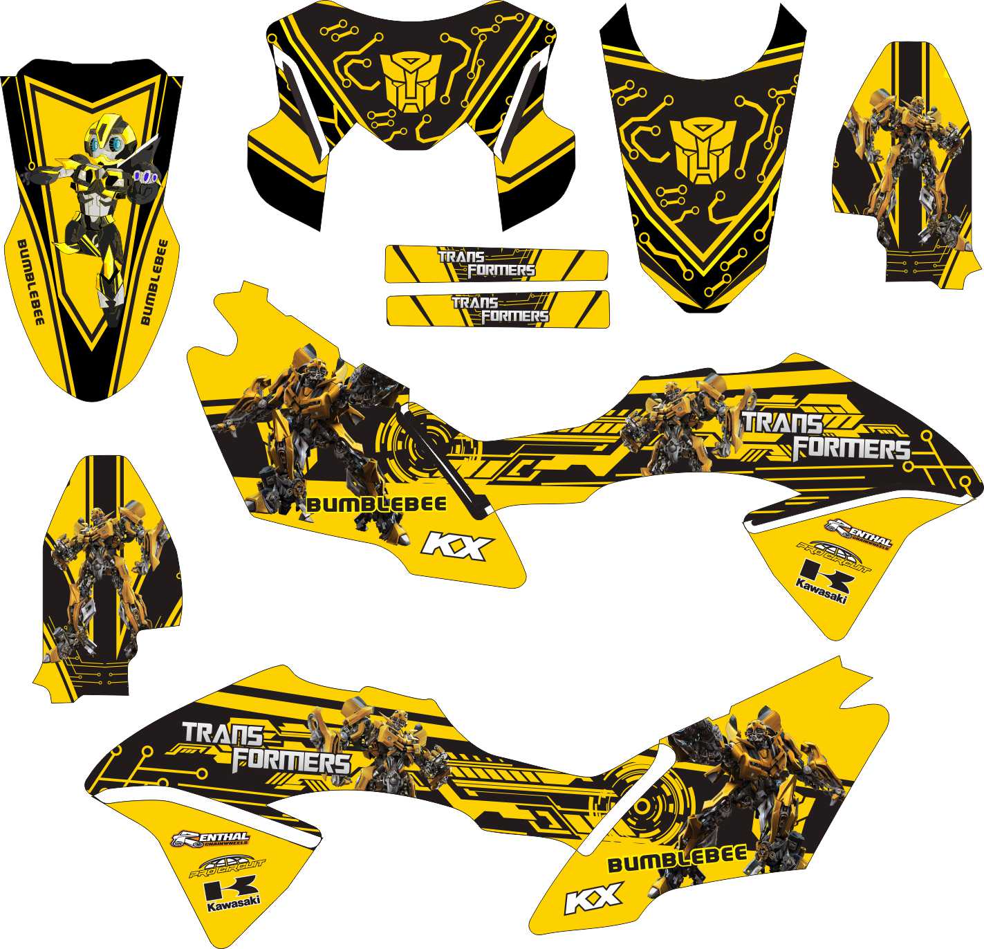 Decal STIKER MOTOR KLX BF Transformers Bumble Bee GRADE S - By Master ...