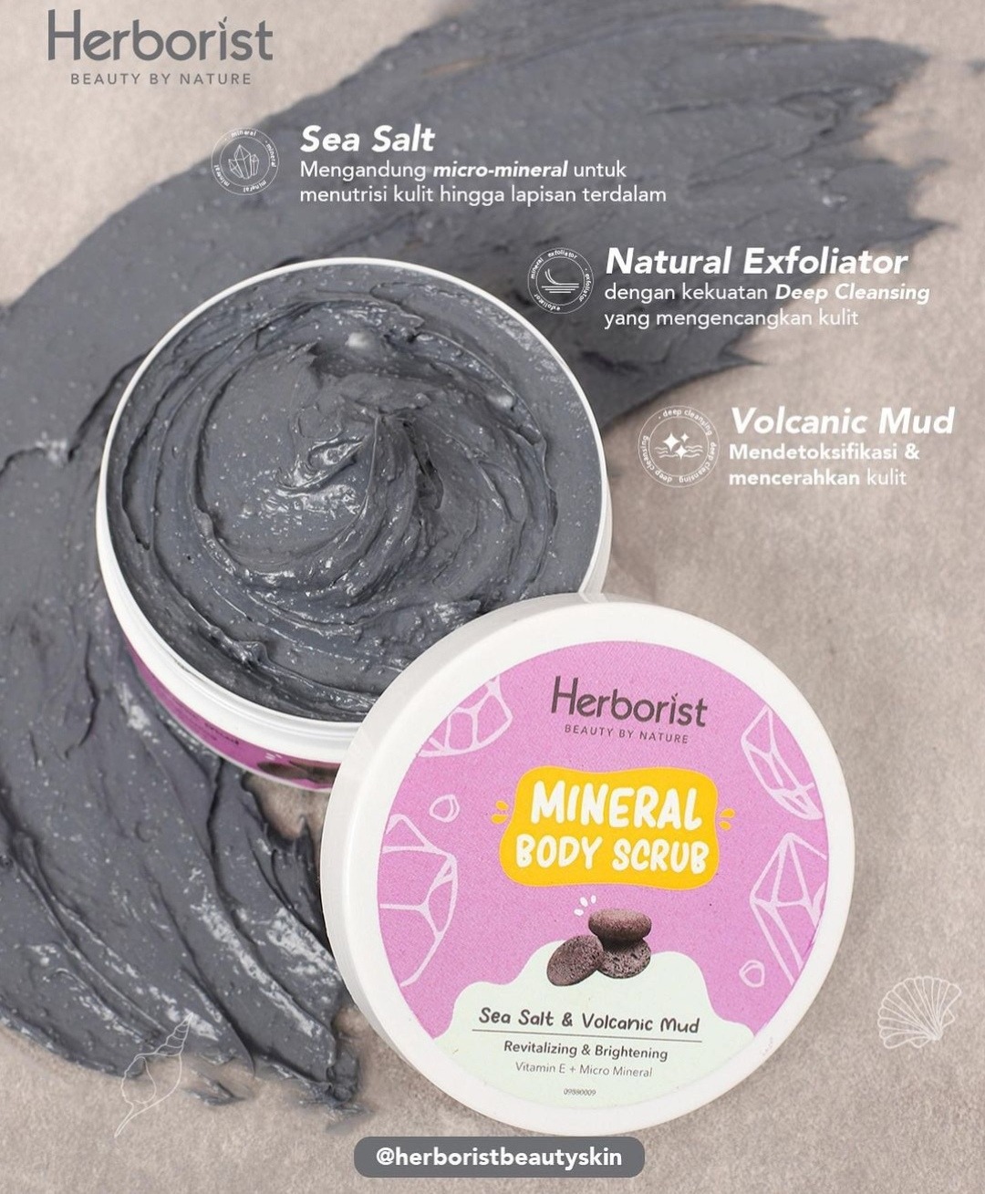 Heborist Mineral Body Scrub 200gr | Scrub Tubuh | Lazada Indonesia