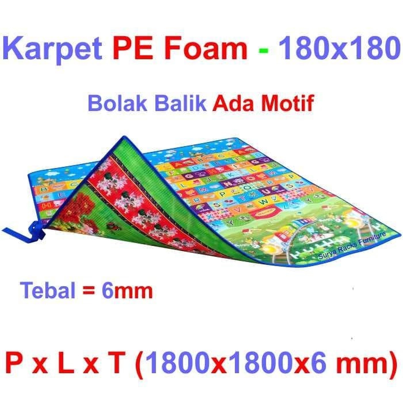 Karpet Busa 1800mm x 1800mm x 6mm / Tikar Spons / Matras PE Foam ...