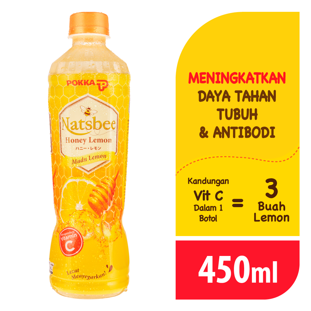 Pokka Natsbee Honey Lemon - 450 ML ( 1 Pcs ) | Lazada Indonesia