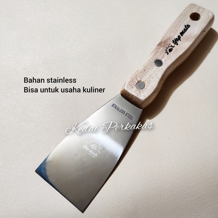 Kape Tjap Mata Stainless Steel 2 inch Scrap dempul Scraper Sekrap 2 ...