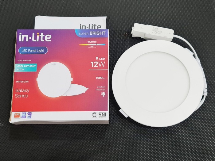 INPS628R Inlite / In-lite Downlight Led Panel 12 Watt Bulat Inbow ...