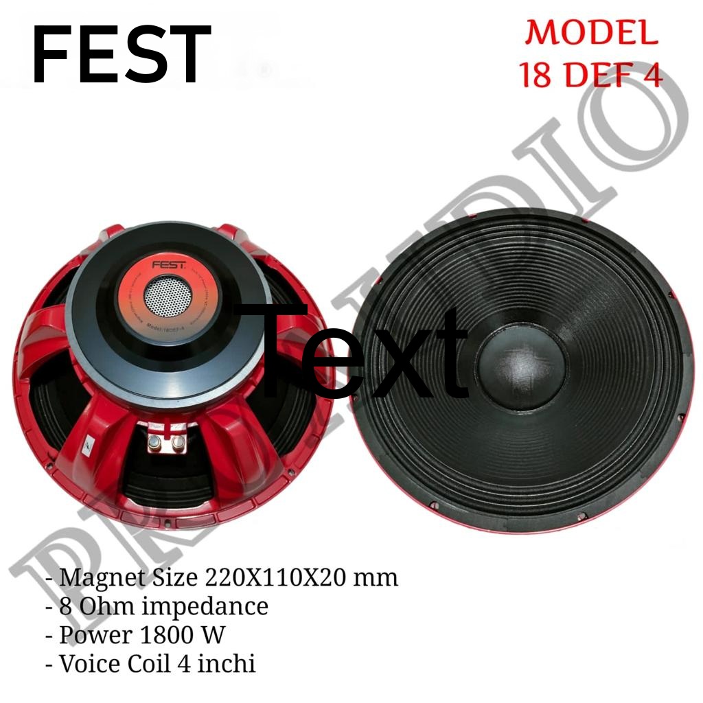 Speaker Fest 18 Inch 18DEF4 18 DEF 4 18 DEF4 18DEF 4 Original 100% | Lazada Indonesia
