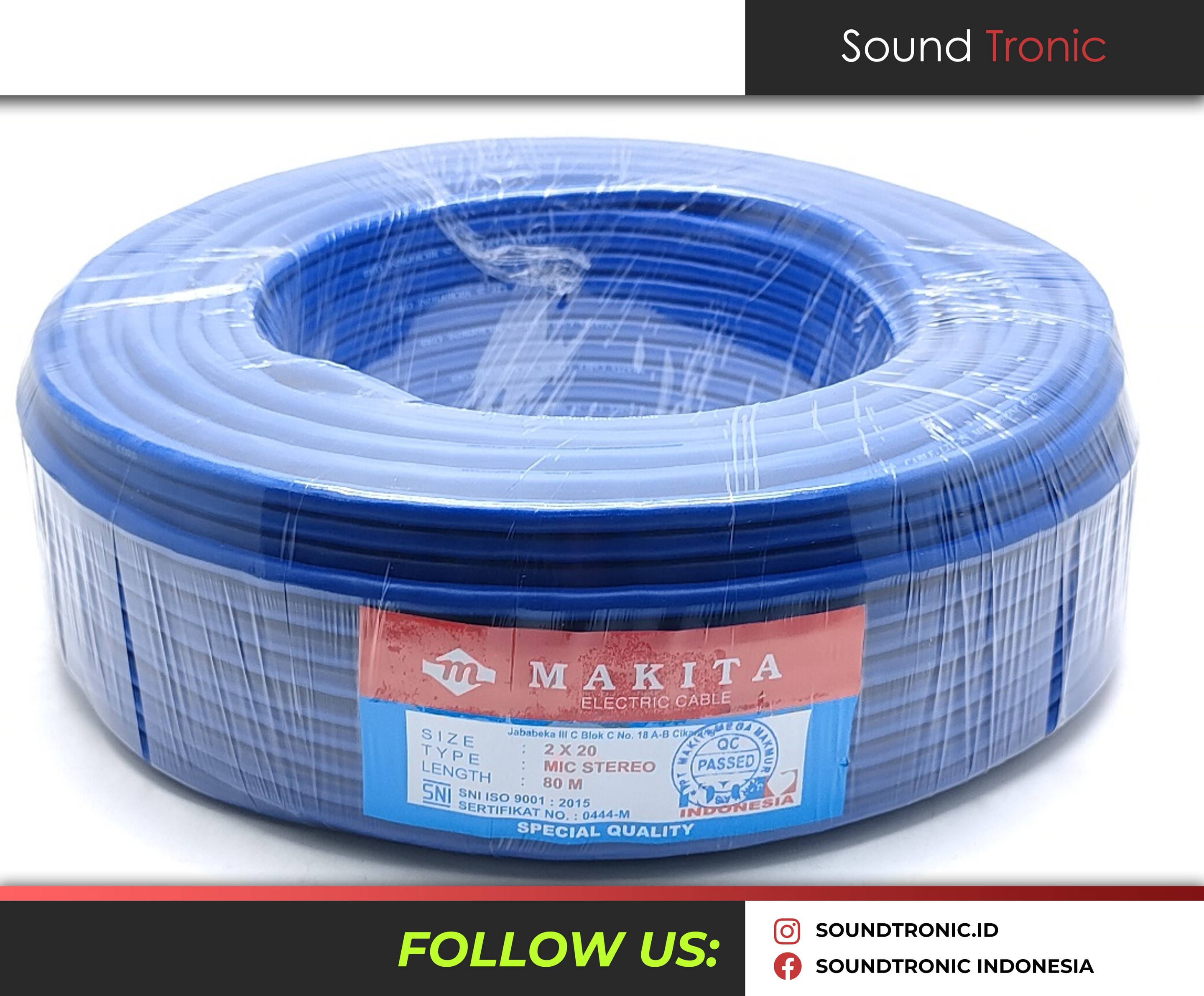 Kabel Audio Mic L2T2S Stereo MAKITA 2x20 1 ROLL 80 meter | Lazada Indonesia