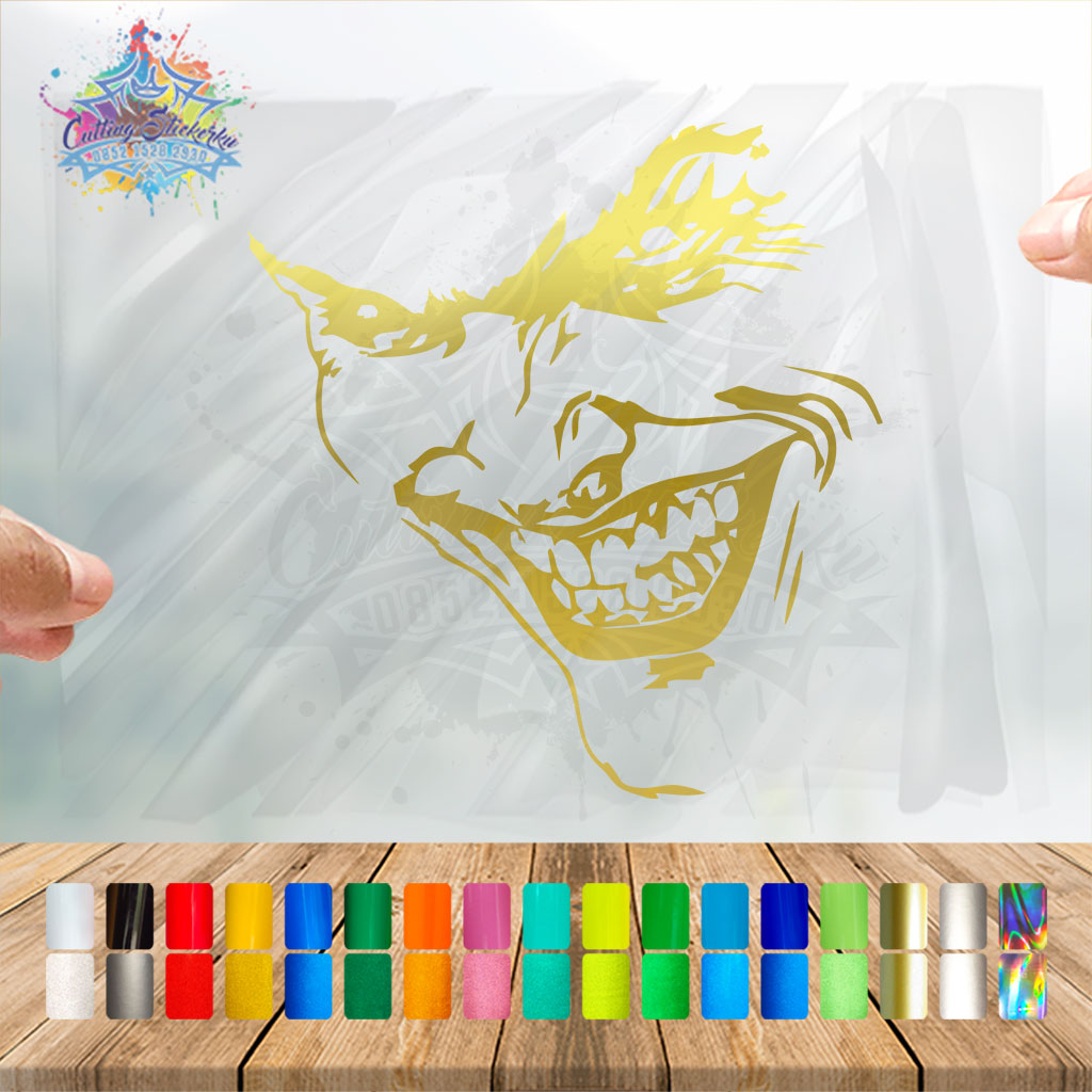 Joker Face Off Cutting Sticker Variasi Motor Mobil Matic 3D Jepang ...