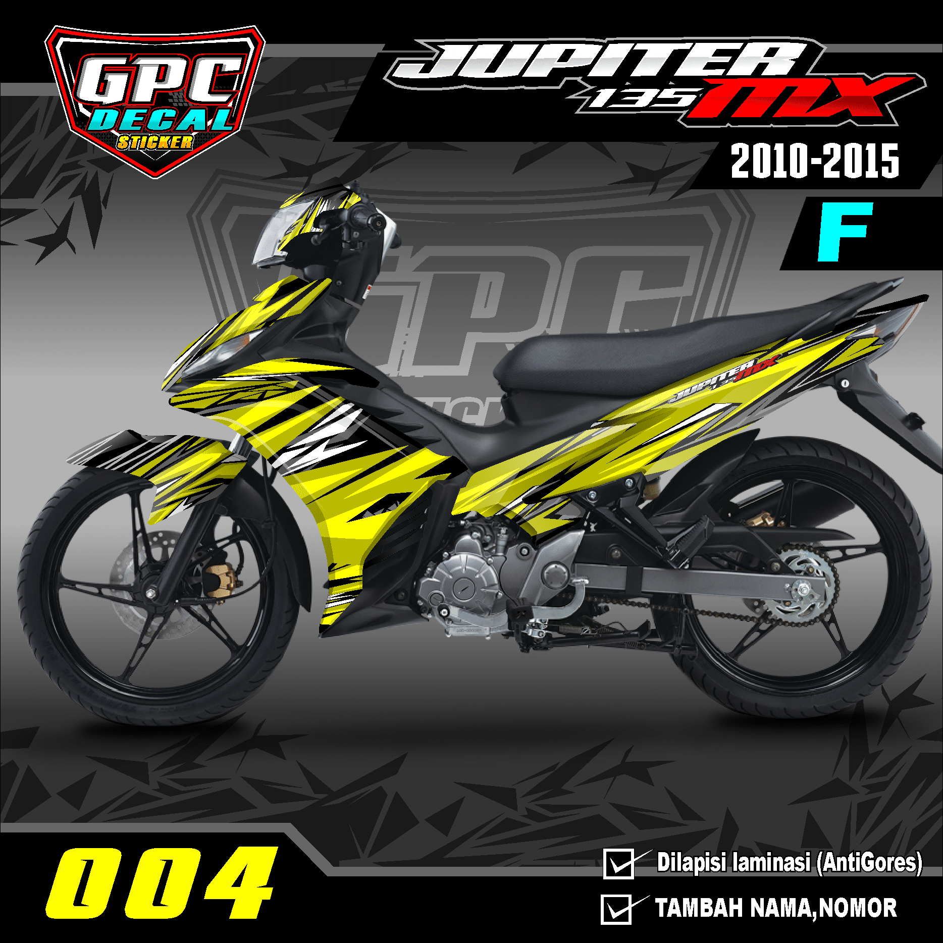 Decal Sticker Variasi Fullbody Jupiter Mx 135 New 2010/2015 004-Dekal ...