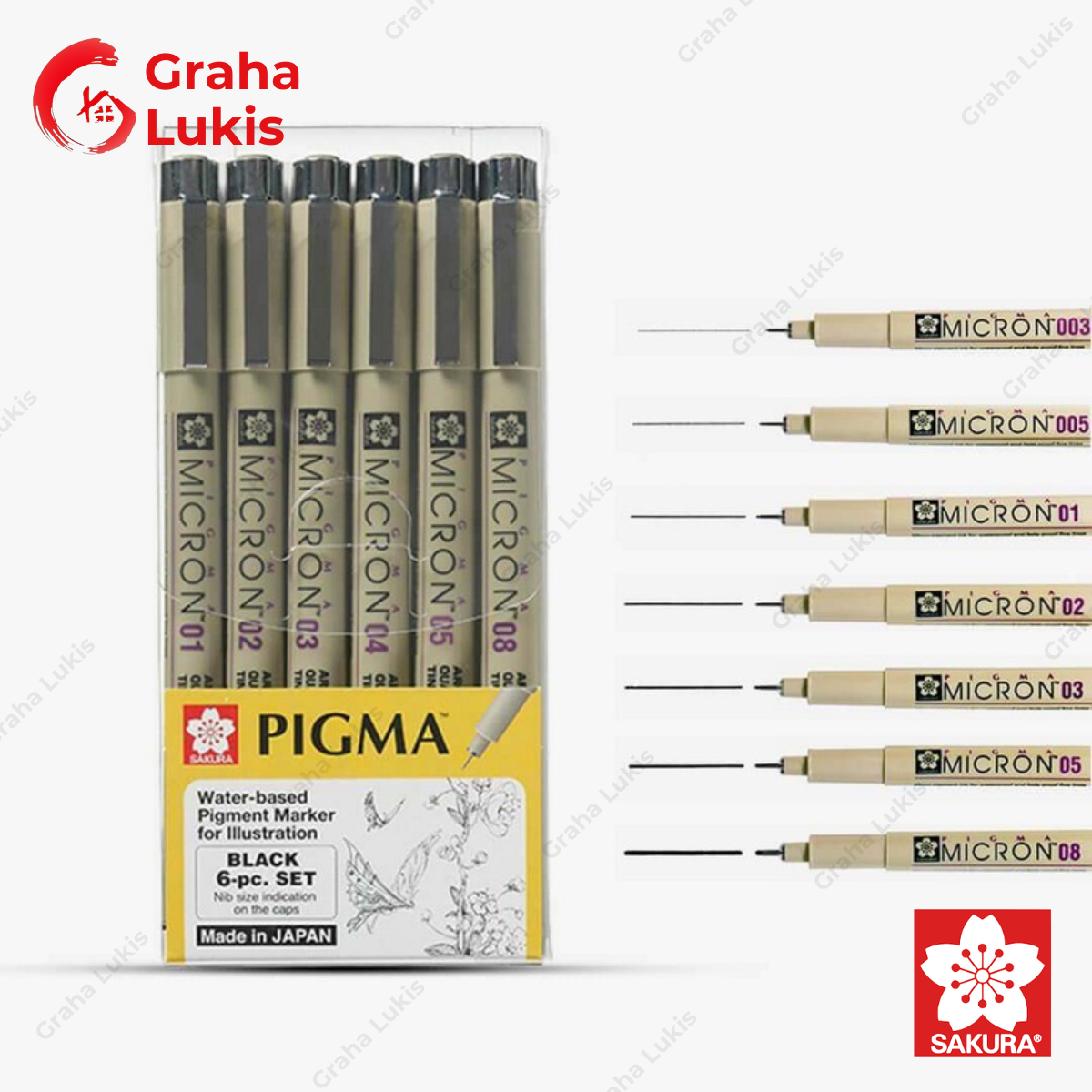 SAKURA Pigma Micron Set 6 XSDK-6A | Lazada Indonesia