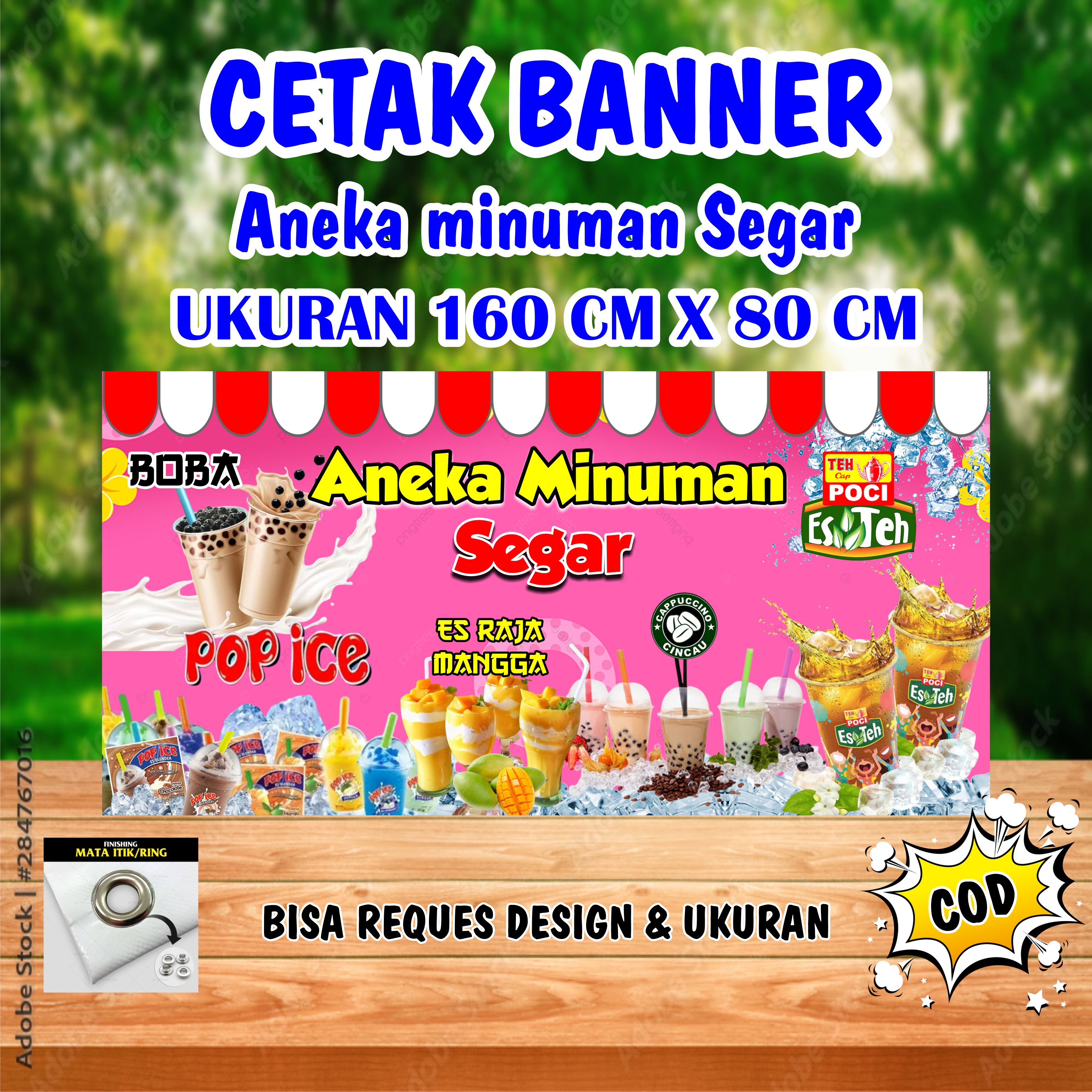 Spanduk Banner Aneka Minuman Segar Ukuran 160 cm x 80 cm | Lazada Indonesia