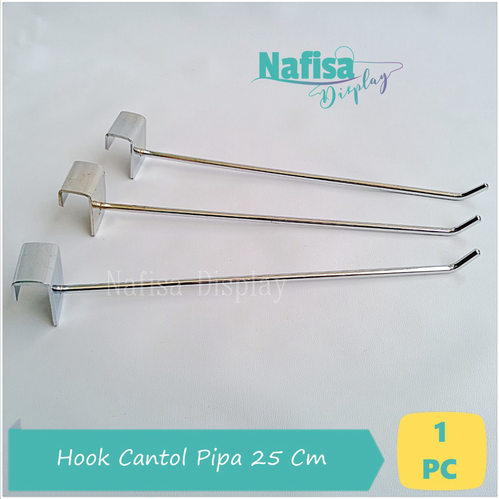 Single Hook 25 Cm Cantol Pipa Kotak Stik Besi Display Gantungan ...