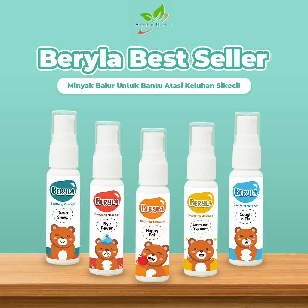 PAKET 5 Beryla Baby Oil Minyak Pijat Essential Oil Bayi 22ml | Lazada ...