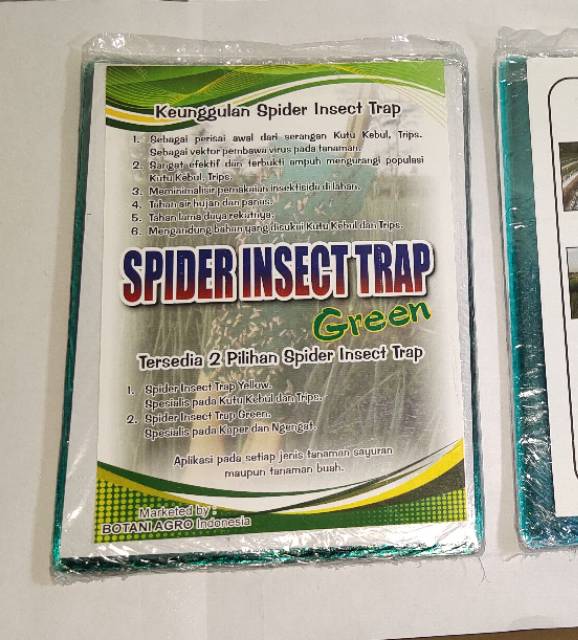 Perangkap hama kutu kebul thrips kaper ngengat SPIDER INSECT TRAP hijau ...