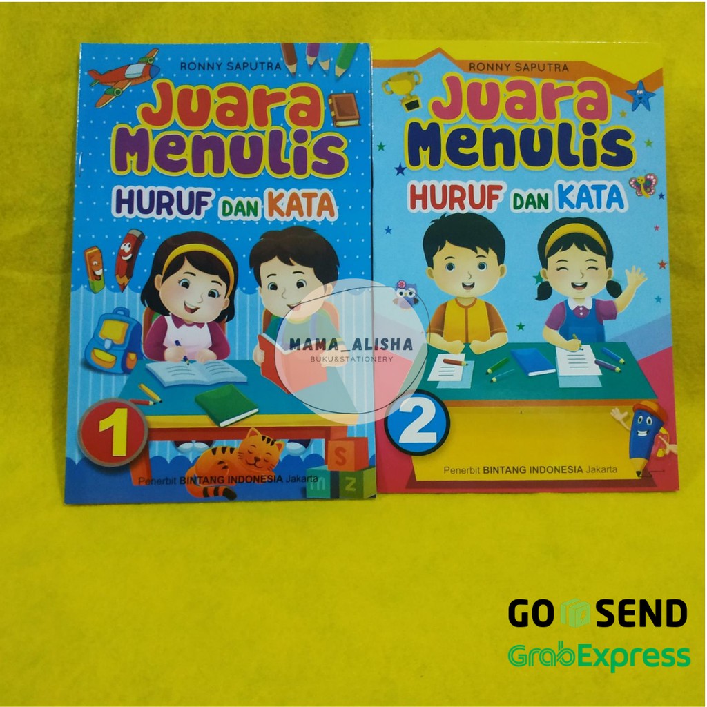 Paket Buku Anak Juara Menulis Huruf dan Kata untuk PAUD TK dan Pra SD ...