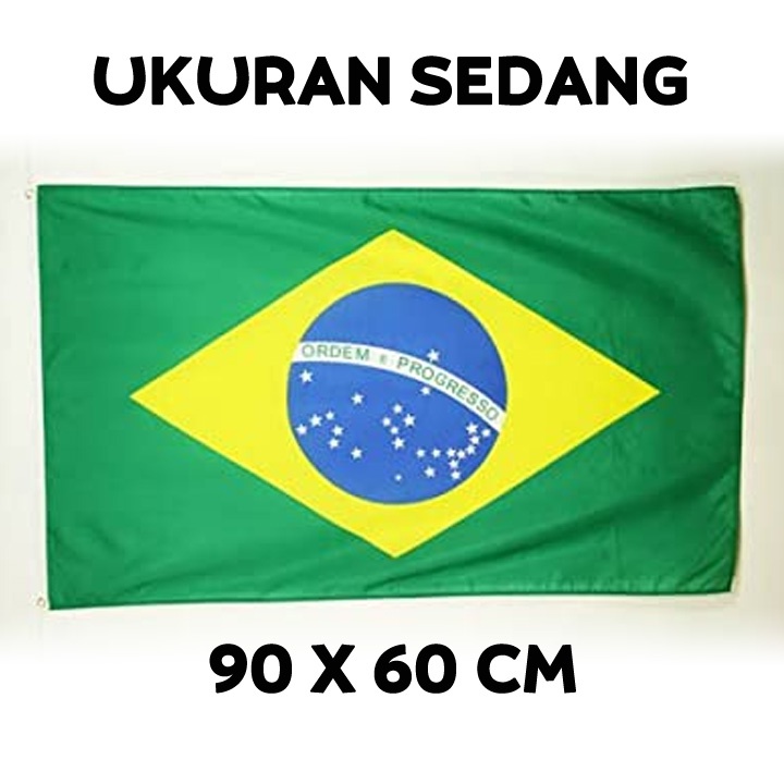 Bendera Negara Brazil bahan polyester | Lazada Indonesia