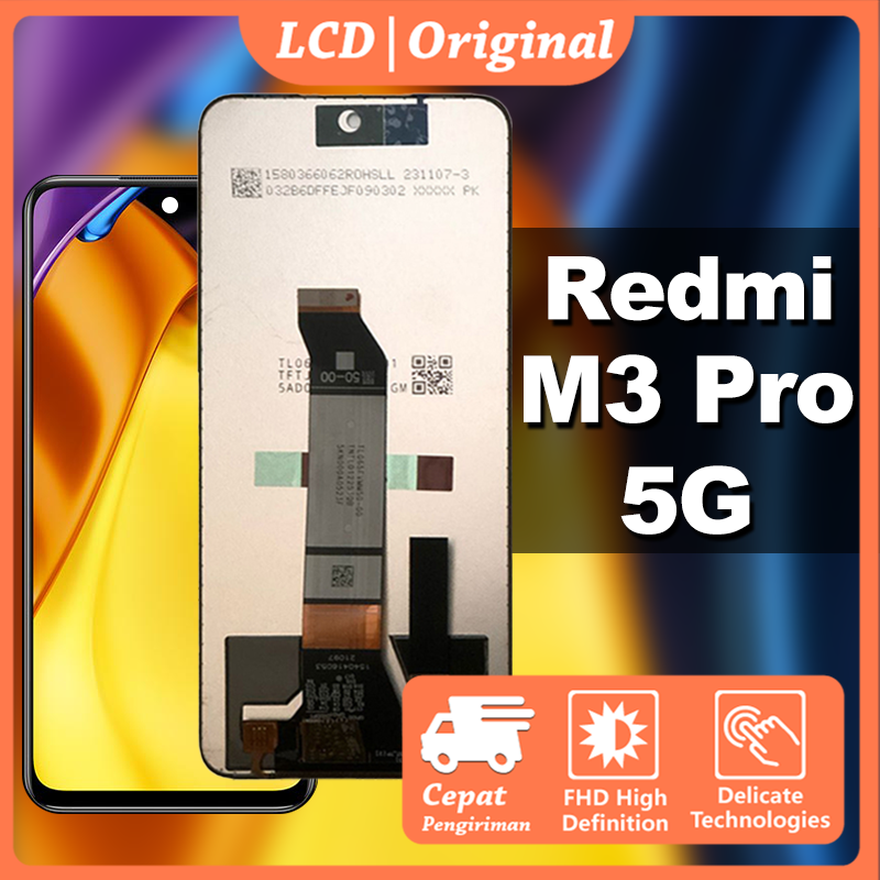 LCD POCO M3 PRO 5G Touchscreen Original / Mencegah Layar Meledak / FHD ...
