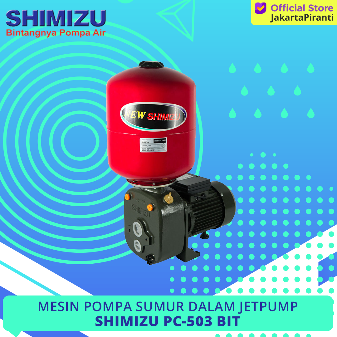Mesin Pompa Air Sumur Dalam Jetpump 500 Watt Shimizu PC-503 BIT ...