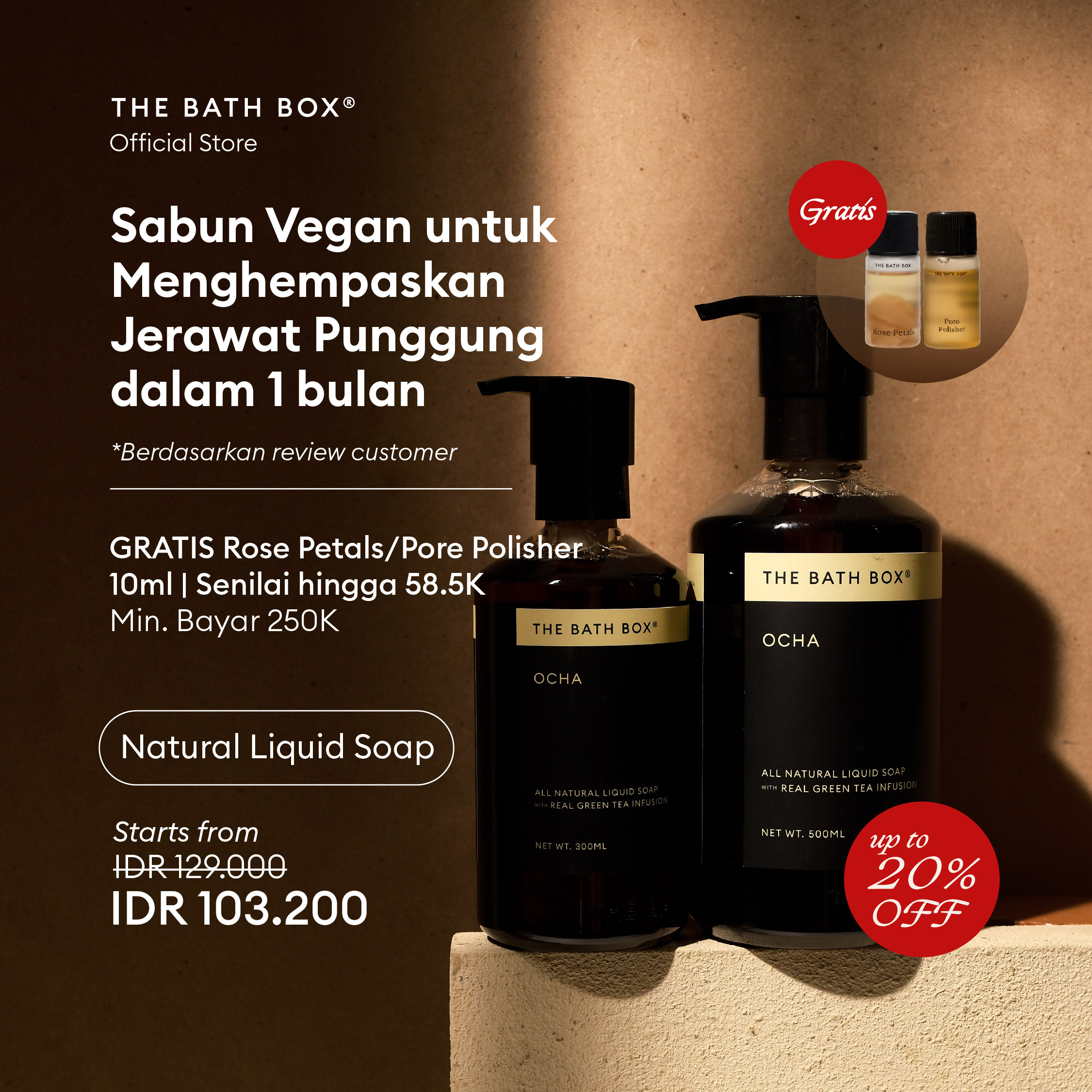 THE BATH BOX - Ocha Liquid Soap 300ml (Sabun Green Tea, French Fine ...