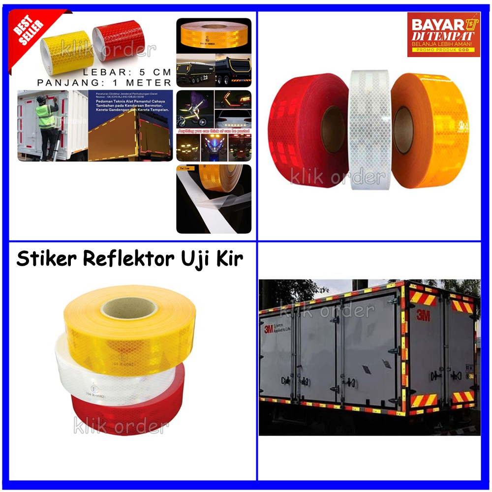 Stiker KIR Dishub Mobil Box 1 Meter Lebar 5cm Warna KUNING Stiker ...