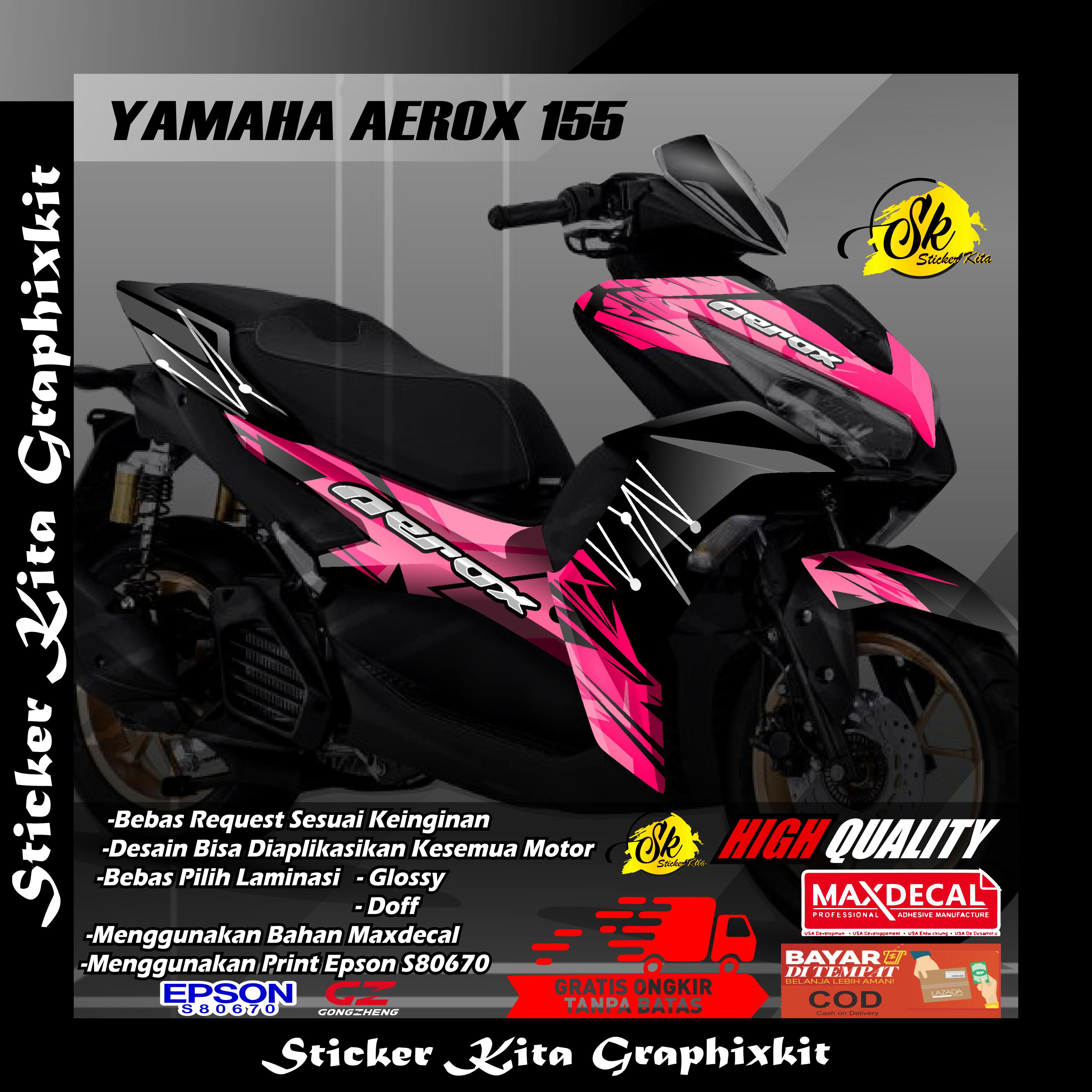 0311 DECAL STICKER FULLBODY MOTOR YAMAHA AEROX 155 LIST MINIMALIS ...