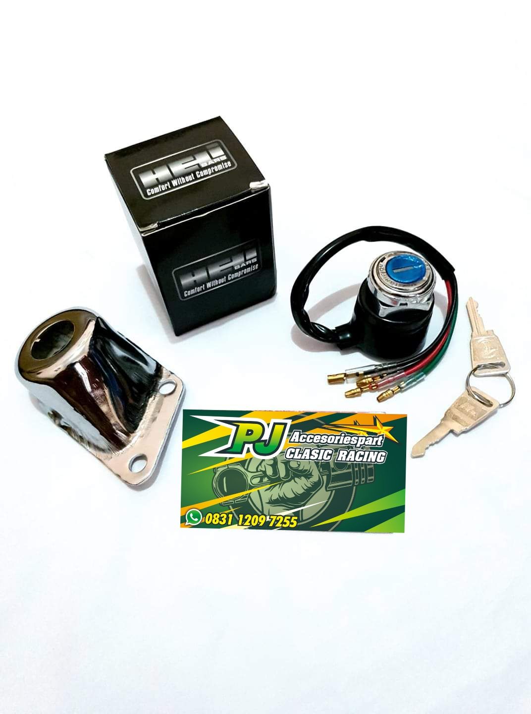 KUNCI KONTAK CB KABEL 4 HELLI SET DUDUKAN CB200 PNP CB GL MEGAPRO TIGER PENGAPIAN AC | Lazada ...