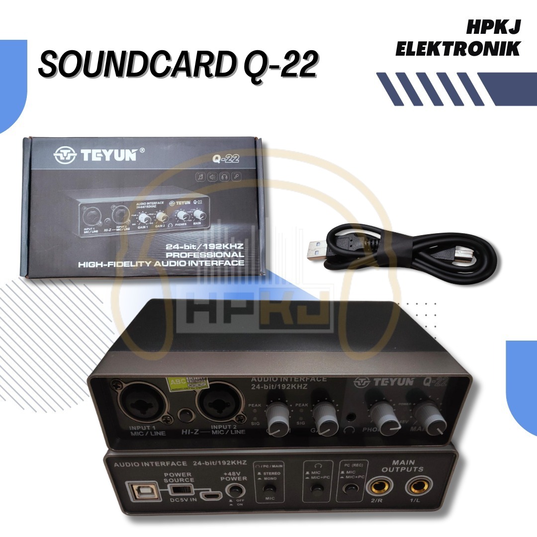Soundcard Recording Teyun Q22 Q 22 Sound Card 2 Channel Multitrack ...