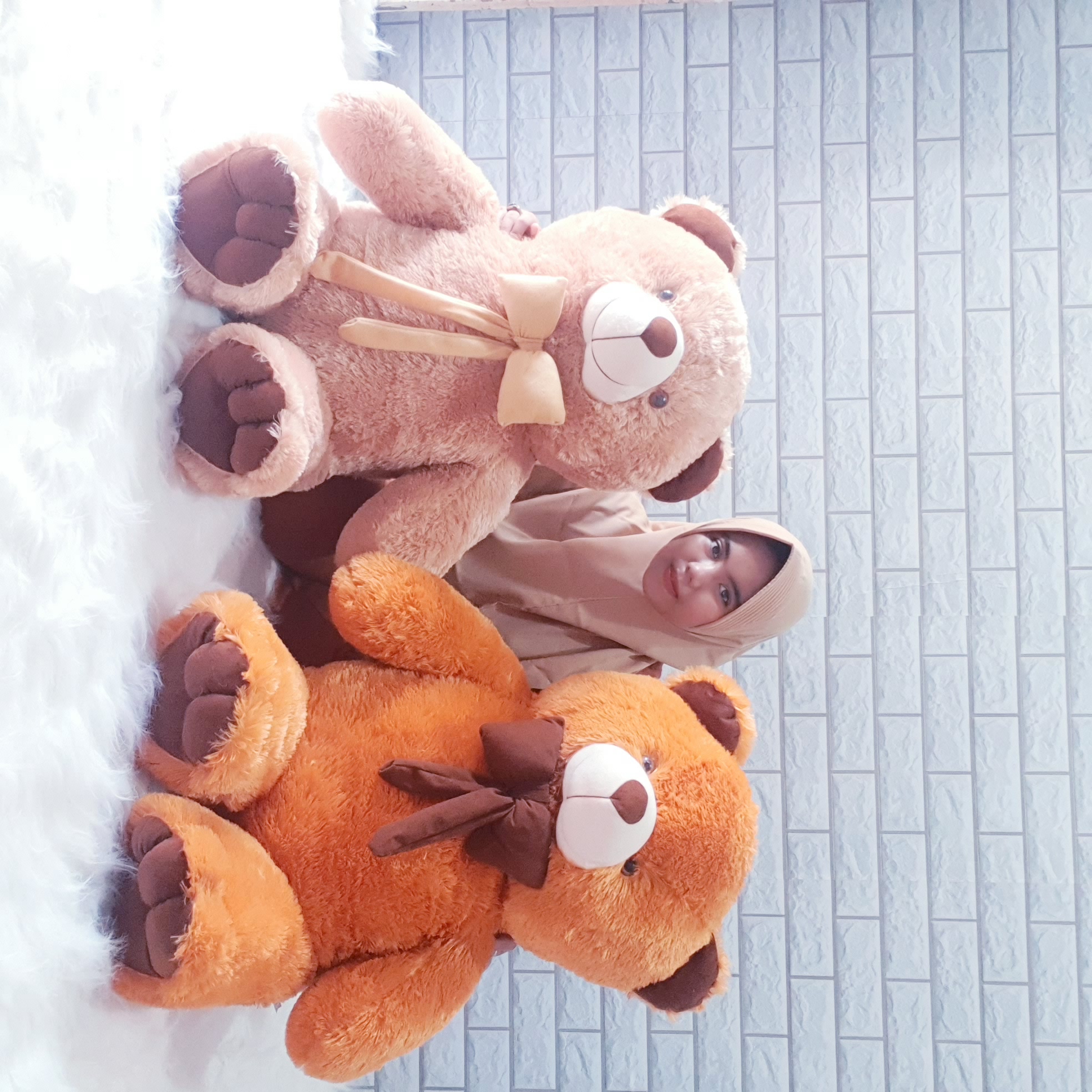 Boneka Besar Beruang Teddy Bear Jumbo Pita 1 meter | Lazada Indonesia
