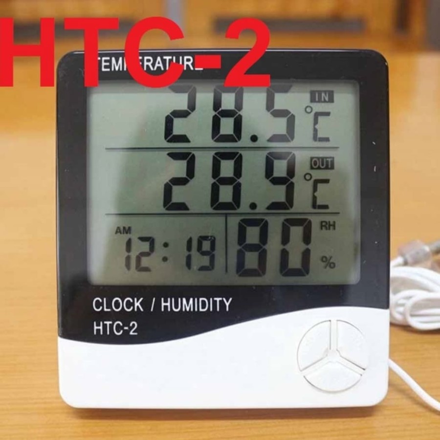 Termometer Suhu Temperatur Humidity Meter Kelembapan Ruangan alarm ...
