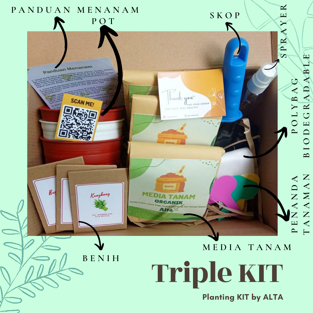 PAKET BERKEBUN/ MENANAM/ GARDENING KIT/ PLANTING KIT/ BERKEBUN/ SAYURAN ...