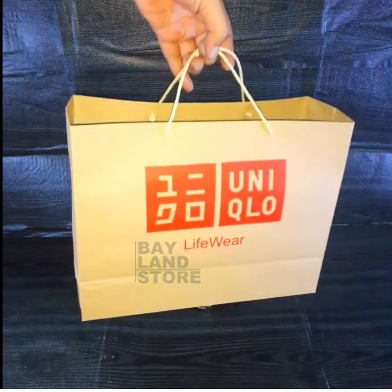 Paper bag Uniqlo medium landscape 33 x 26 x 12 cm | Lazada Indonesia
